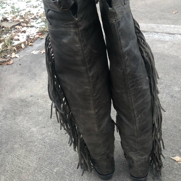 Ash | Shoes | Ash Fringe Boots 38 8 Thigh Butch Otk Cowboy Boots | Poshmark